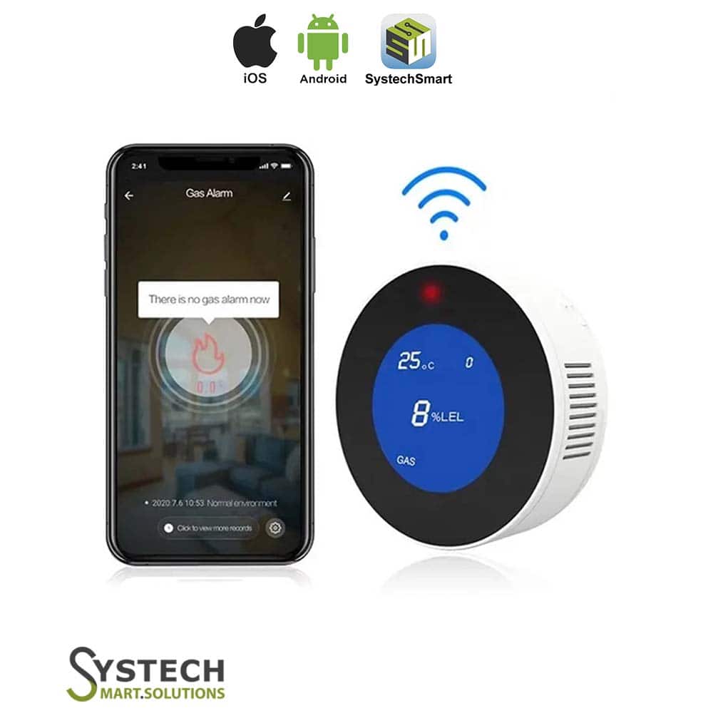 App Control WiFi Gas Leak Detector With Large LCD display