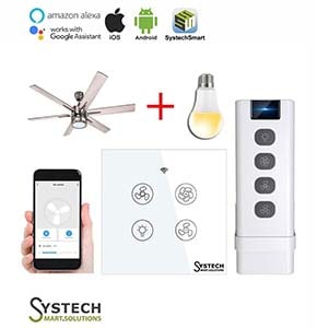 Wifi and Remote control Fan Light Smart Switch