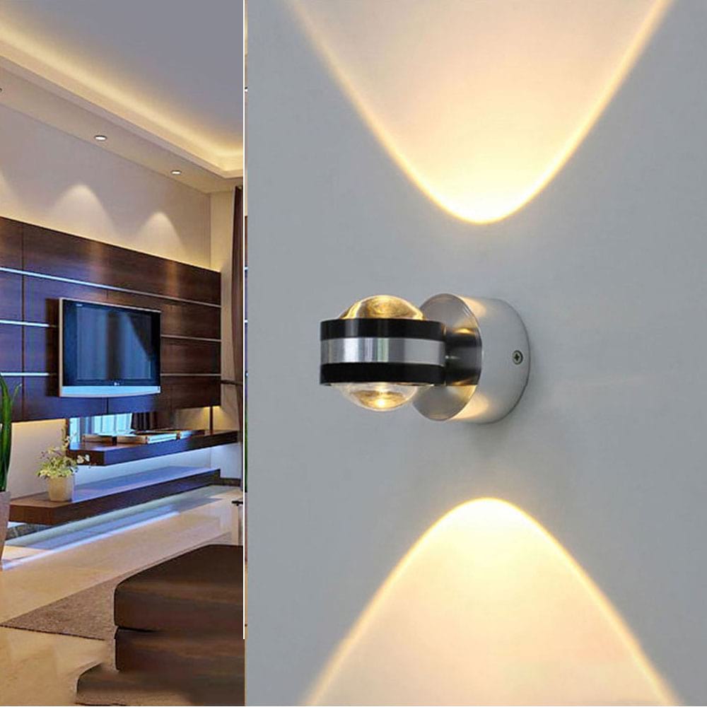 modern crystal wall sconce up and down indoor led lights