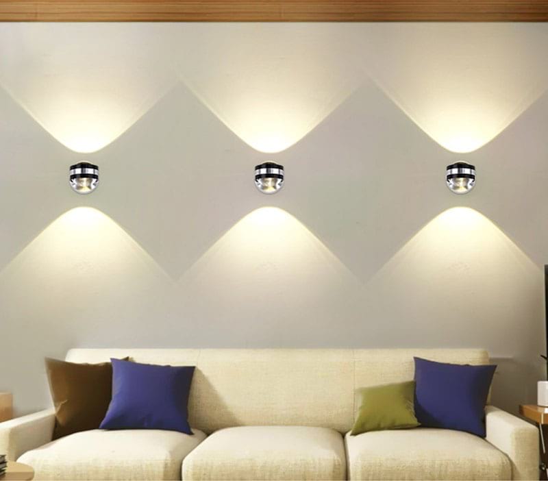 modern crystal wall sconce up and down indoor led lights
